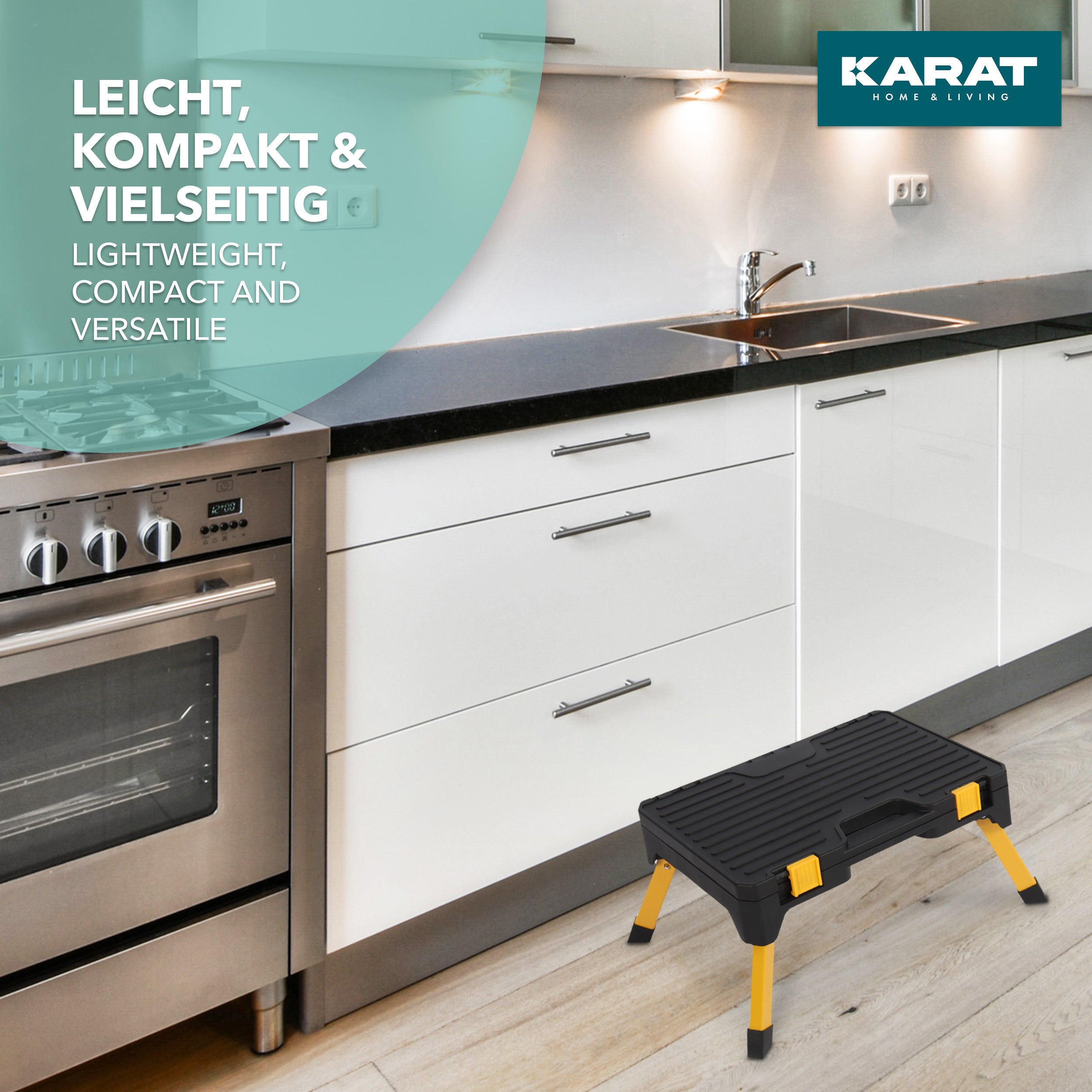 Inklapbare opstap Barry| Compacte, 1-staps ladder | Inclusief geïntegr ...