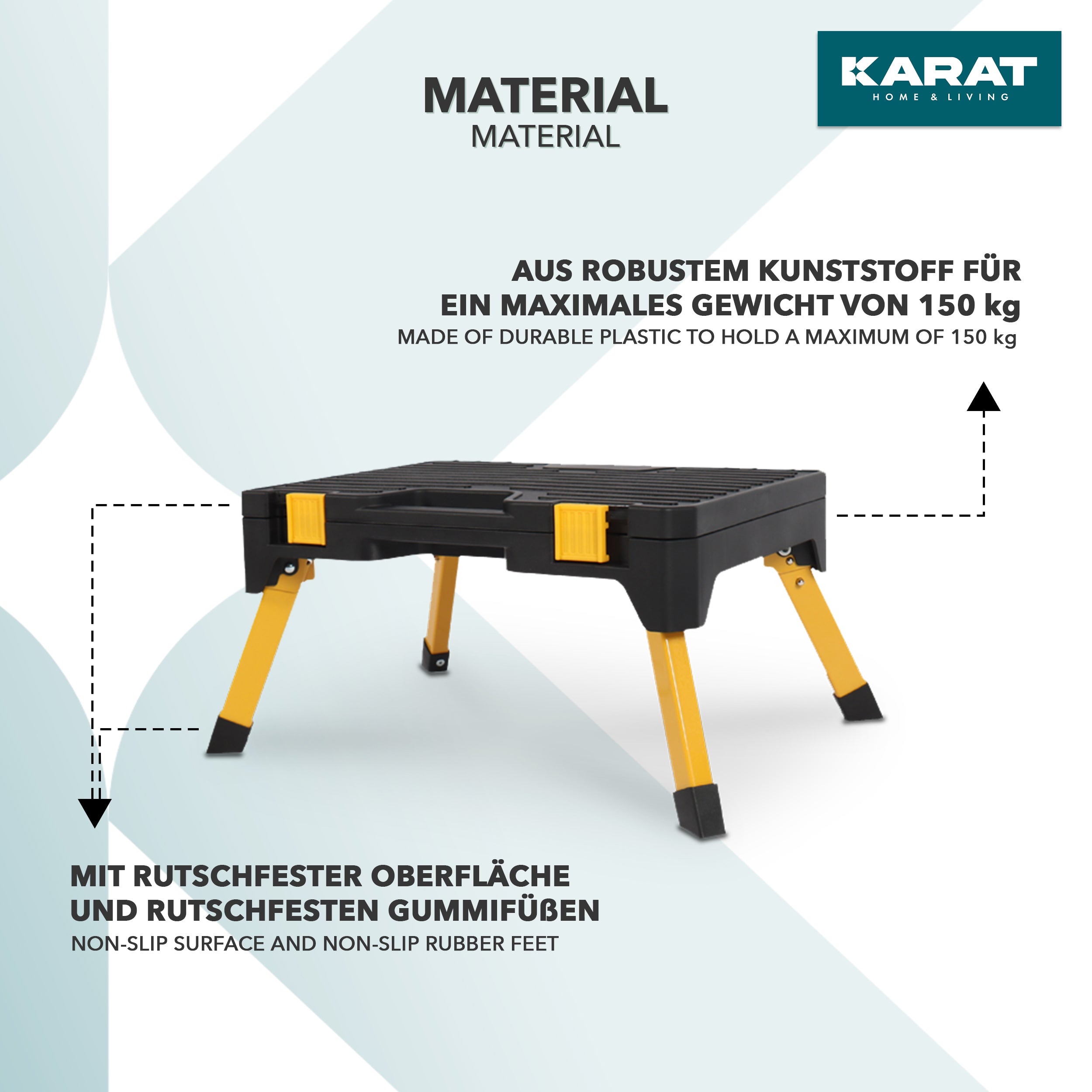 Inklapbare opstap Barry| Compacte, 1-staps ladder | Inclusief geïntegr ...