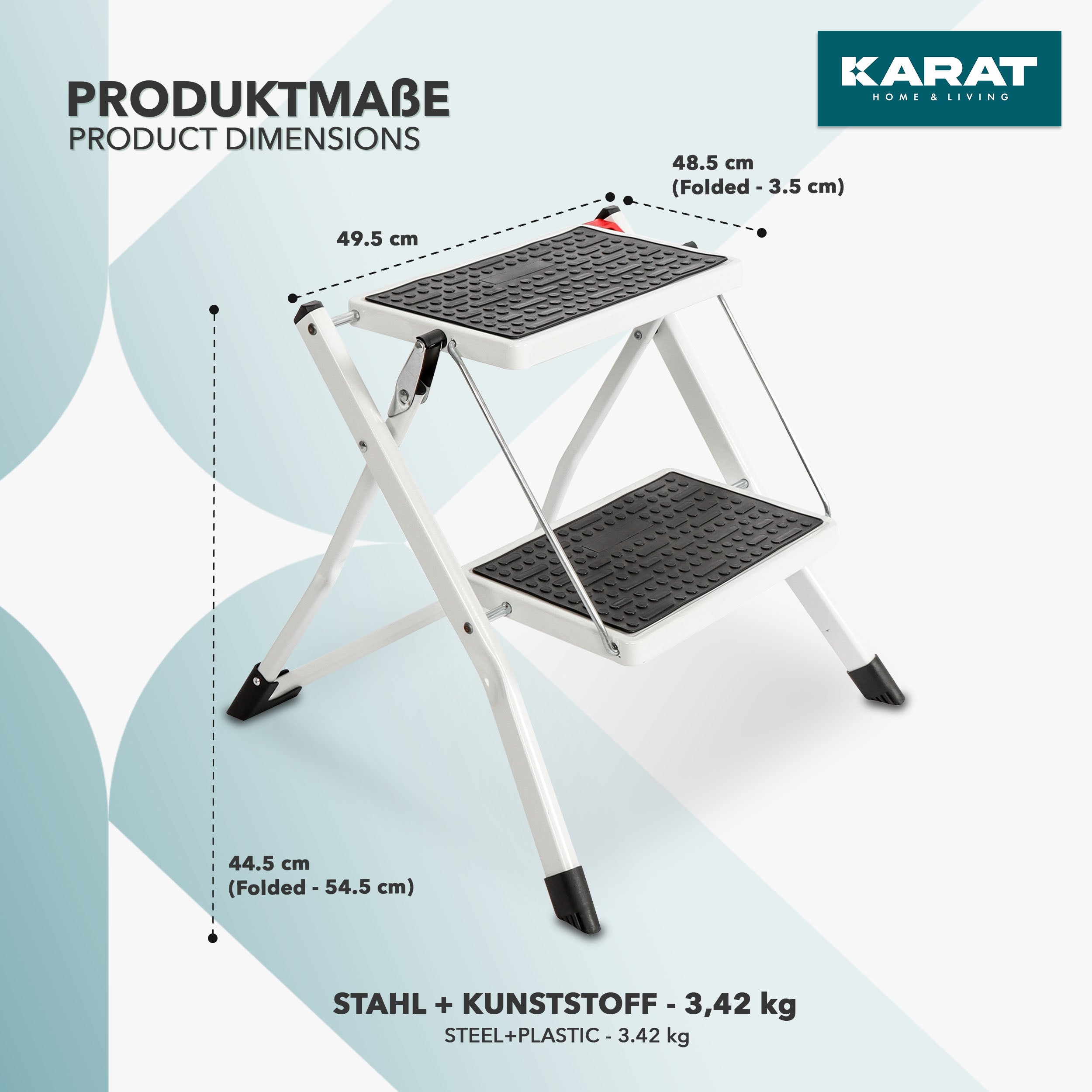 Inklapbare opstap Rio | Lichte en compacte opstap | Antislip loopvlak ...